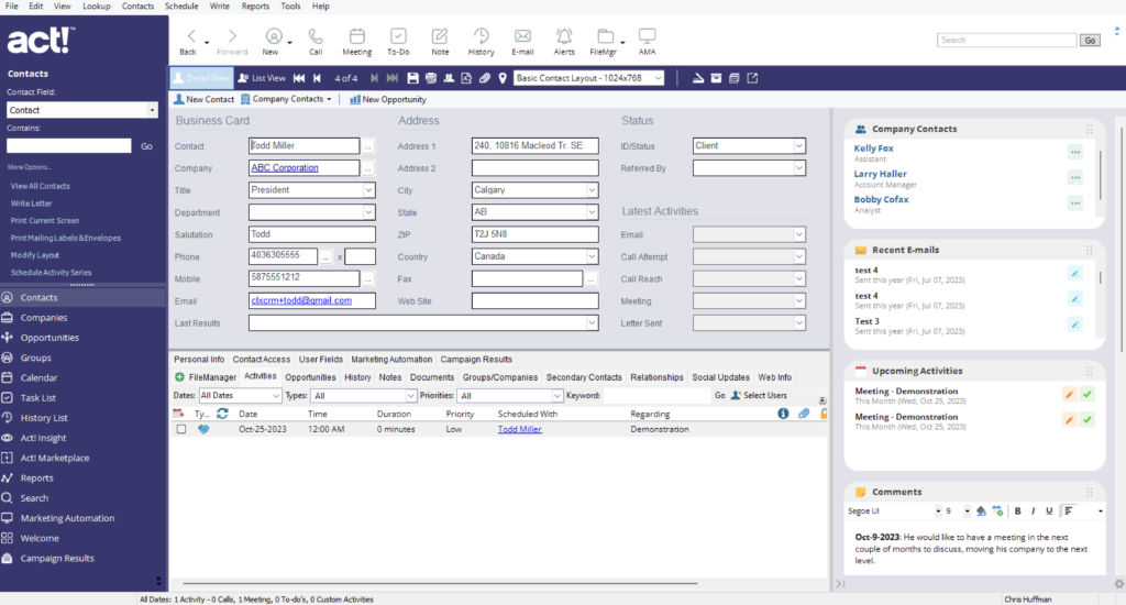 Act! View+ – Corelogix Corporation